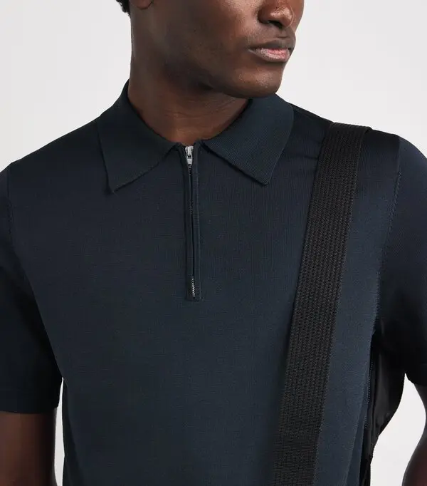 Sandro Half-zip Polo Shirt - Blue