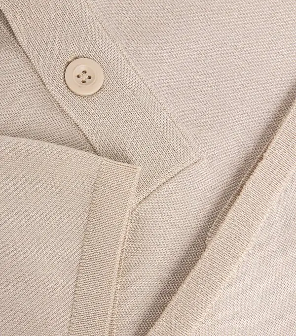Sandro Knitted Polo Shirt - Beige