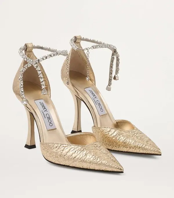 JIMMY CHOO Stevie 100 Crinkled Pumps