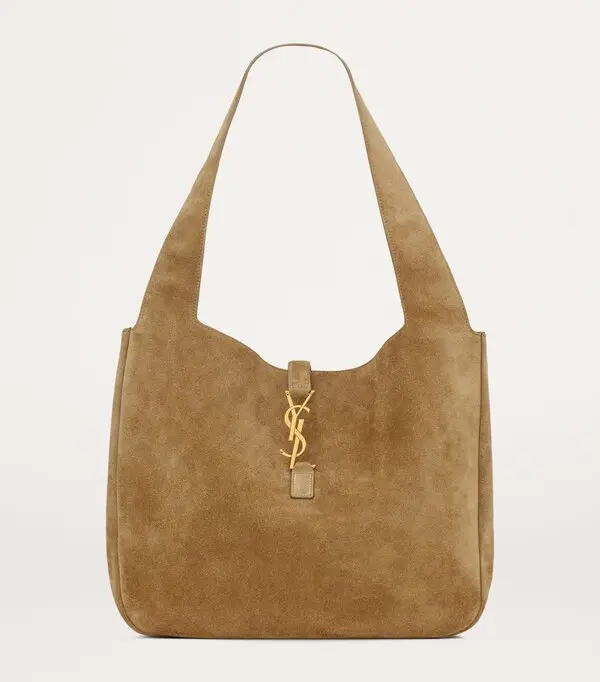 Saint Laurent Bea Suede Monogram Tote Bag - Green