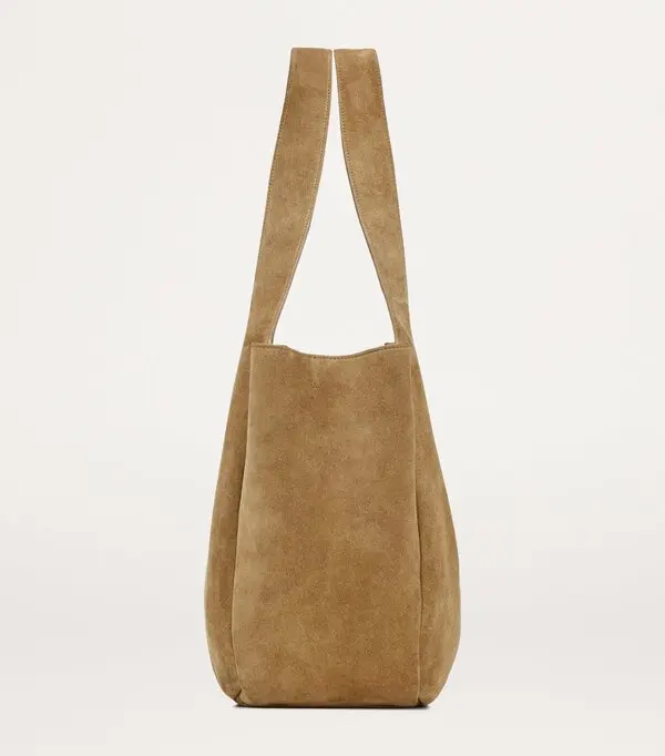 Saint Laurent Bea Suede Monogram Tote Bag - Green