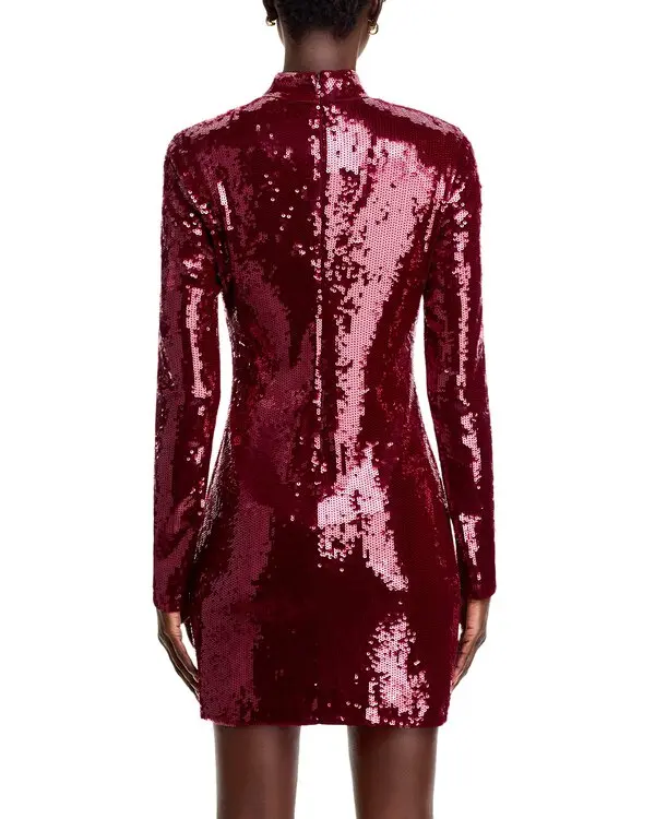 Veronica Beard Sylee Sequined Dress - Wine