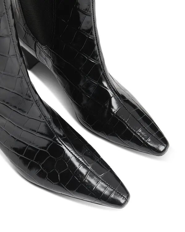 Whistles Darla Croc Heeled Boots