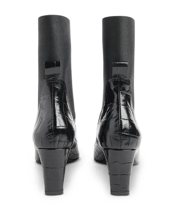 Whistles Darla Croc Heeled Boots