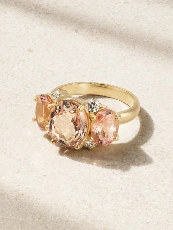 Irene Neuwirth Gemmy Gem 18-karat Gold, Tourmaline And Diamond Ring - Pink