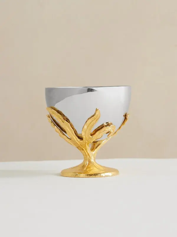L'Objet Fern Gold-plated Stainless Steel Bowl - Silver