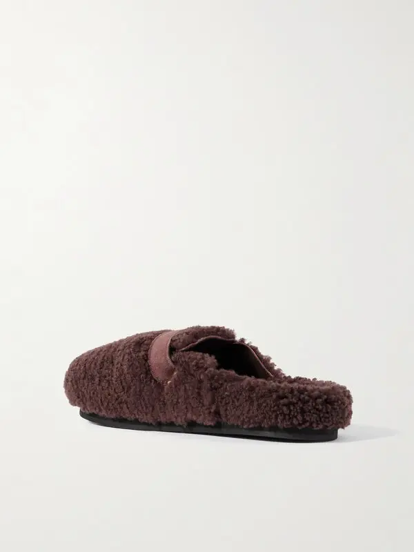 ANCIENT GREEK SANDALS Vasilitsa Shearling Mules - Brown
