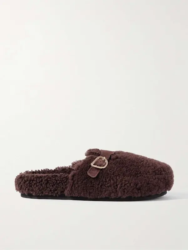 ANCIENT GREEK SANDALS Vasilitsa Shearling Mules - Brown