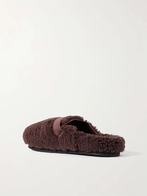 ANCIENT GREEK SANDALS Vasilitsa Shearling Mules - Brown
