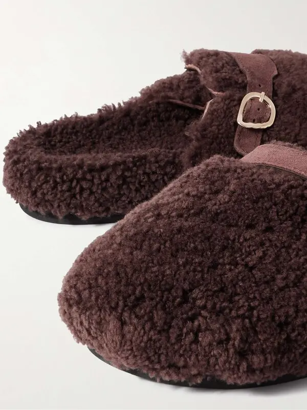 ANCIENT GREEK SANDALS Vasilitsa Shearling Mules - Brown