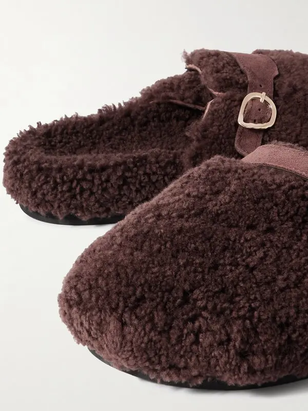 ANCIENT GREEK SANDALS Vasilitsa Shearling Mules - Brown