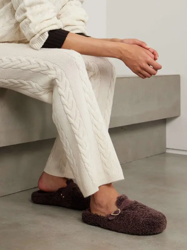 ANCIENT GREEK SANDALS Vasilitsa Shearling Mules - Brown
