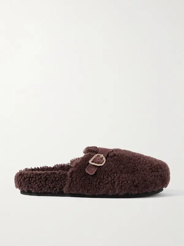 ANCIENT GREEK SANDALS Vasilitsa Shearling Mules - Brown