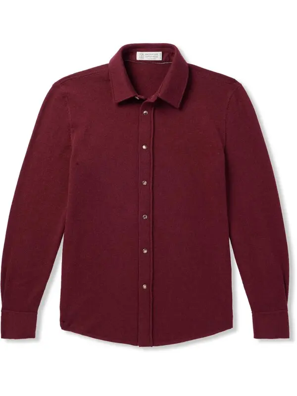 Brunello Cucinelli Cashmere Shirt - Burgundy