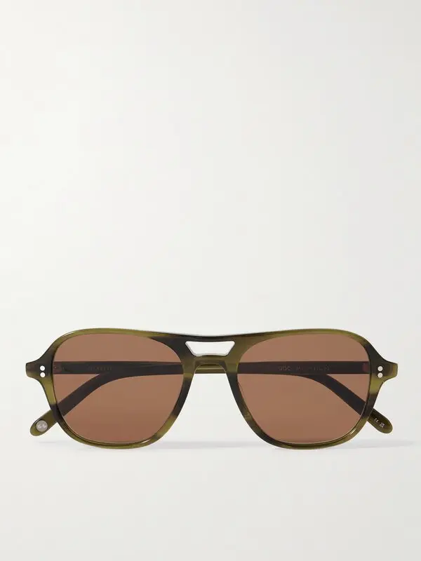 Garrett Leight Doc Aviator Sunglasses - Brown