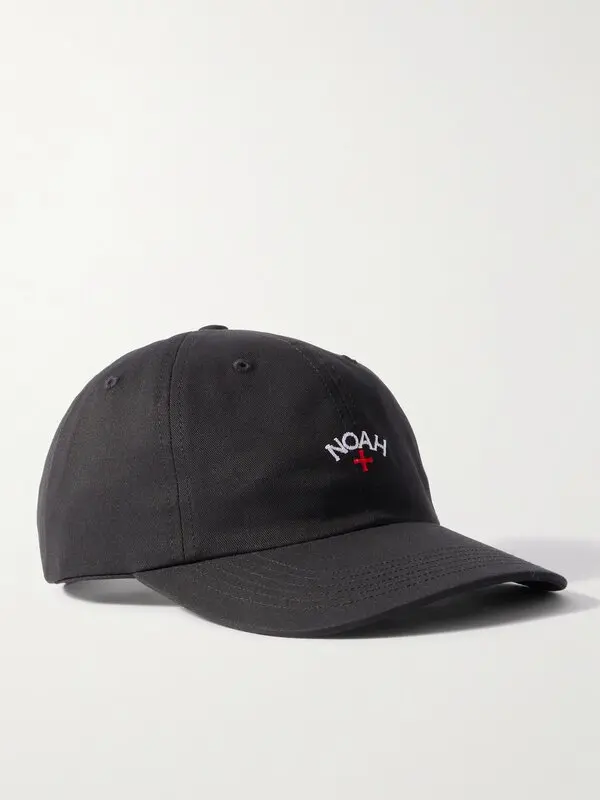 NOAH Logo-embroidered Cotton-twill Baseball Cap - Black