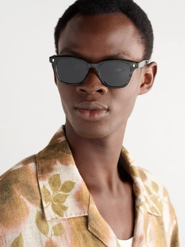 Garrett Leight Broadway D-frame Sunglasses - Black