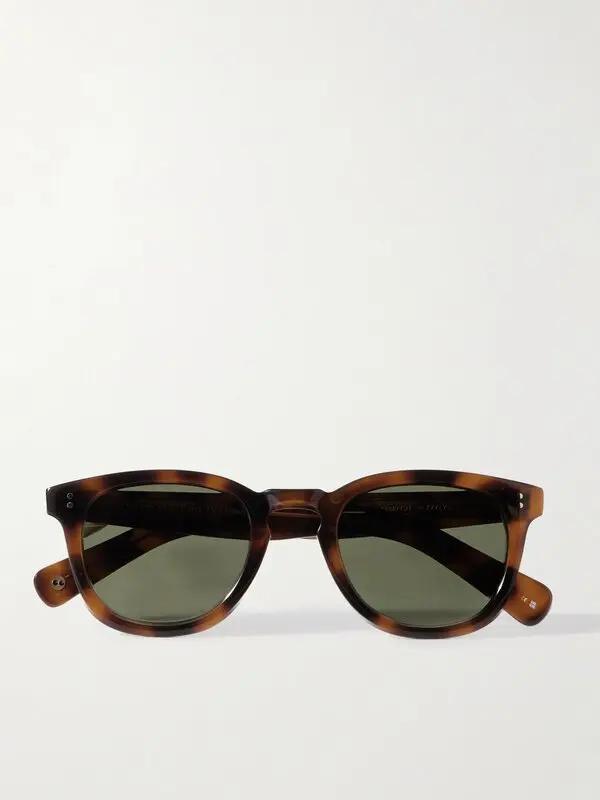 Garrett Leight Kinney Ii Round-frame Acetate Sunglasses - Tortoiseshell