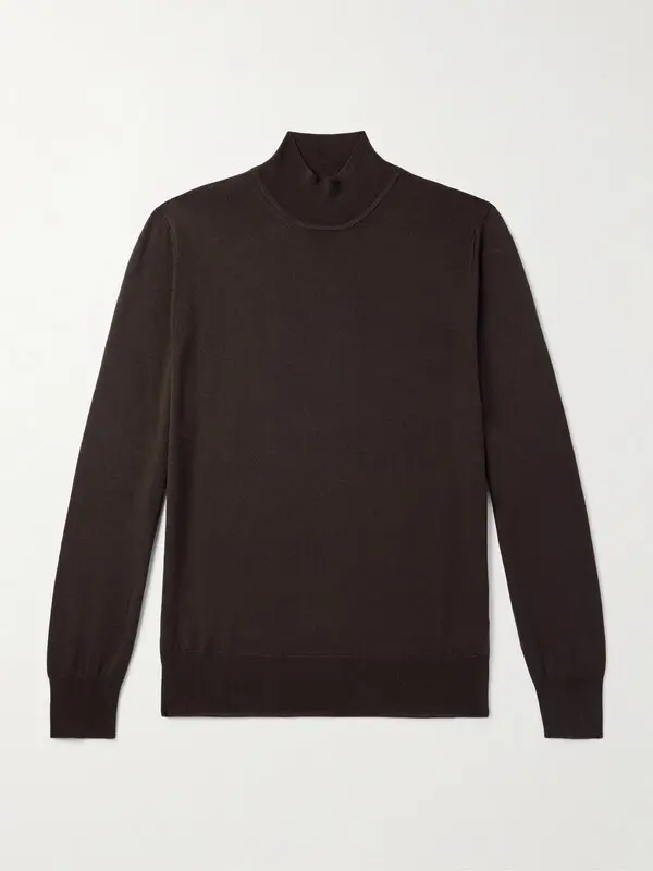 Mr P. Merino Wool Mock-neck Sweater