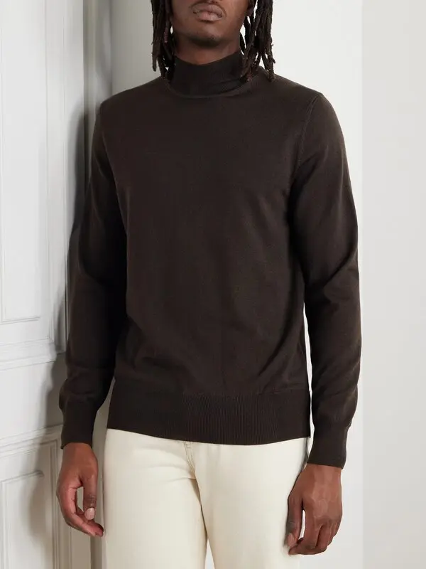 Mr P. Merino Wool Mock-neck Sweater