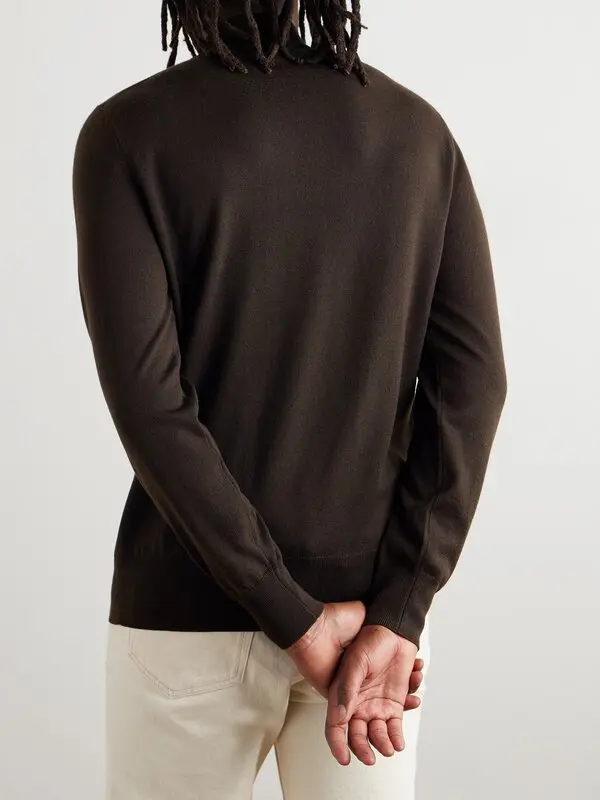 Mr P. Merino Wool Mock-neck Sweater