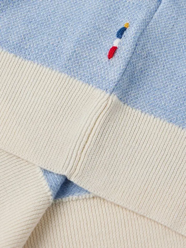 Orlebar Brown Horton Slim-fit Wool And Cotton-blend Polo Shirt - Blue
