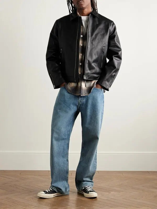 Nudie Jeans Eddy Rider Leather Jacket - Black | Editorialist