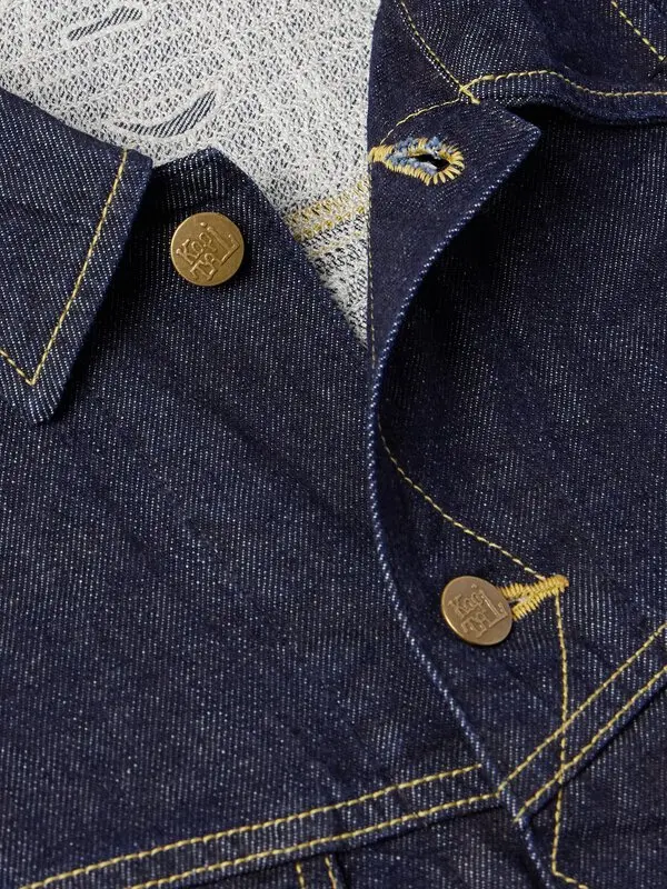 Kapital Crochet-trimmed Denim Trucker Jacket
