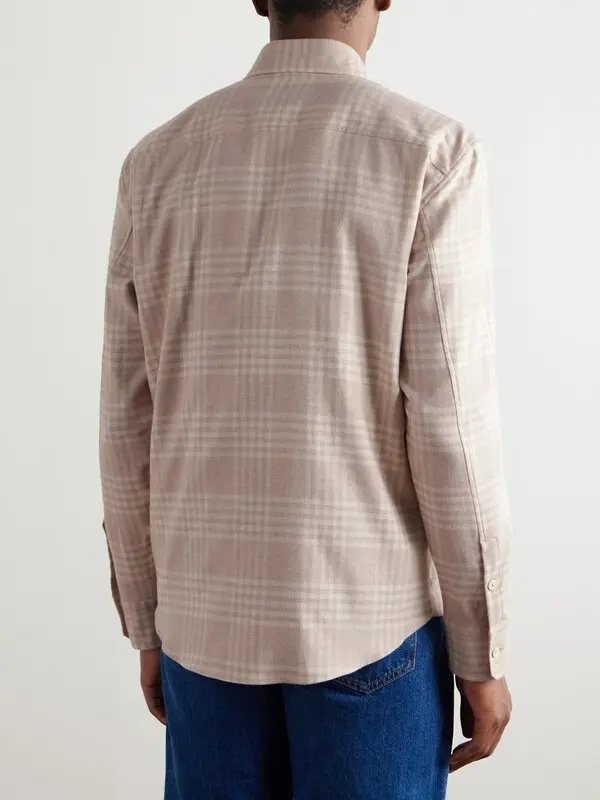 Zegna Checked Cotton-flannel Shirt