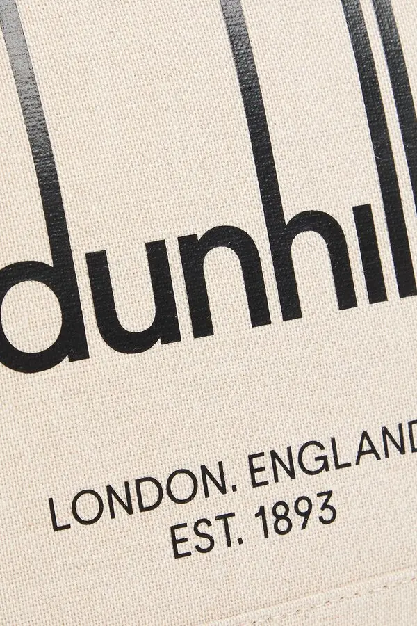 Dunhill Logo-print Canvas Pouch - Beige