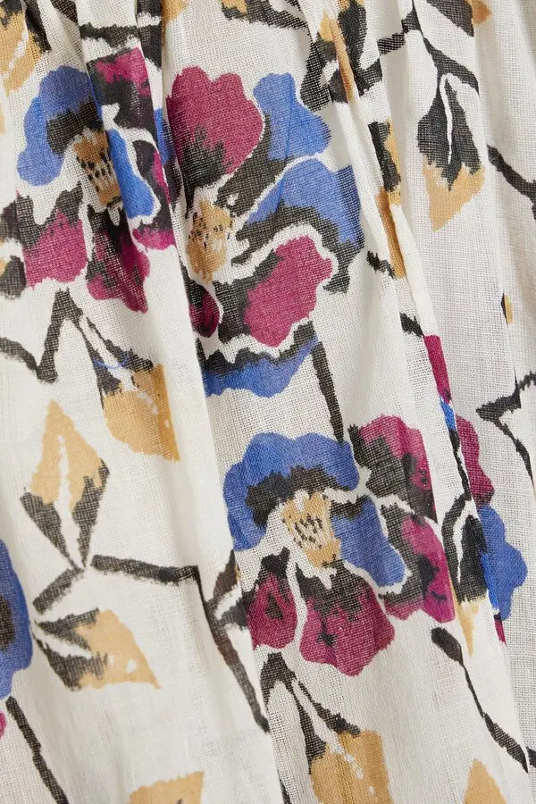 MARANT ETOILE Sichelle Floral Midi Dress - Off-white