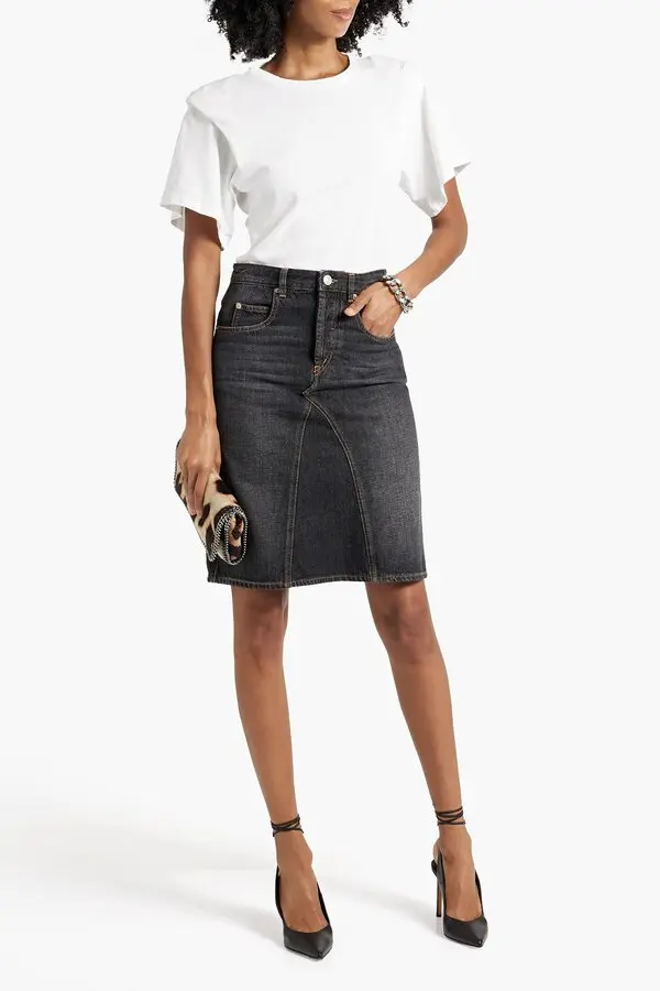 MARANT ETOILE Fiali Denim Skirt - Black
