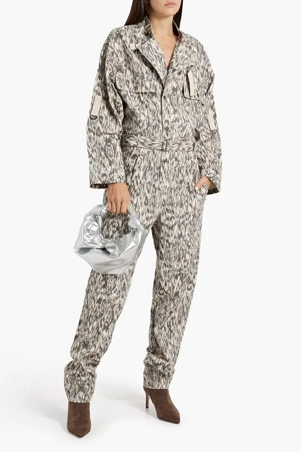 MARANT ETOILE Kendra Printed Cotton-canvas Jumpsuit