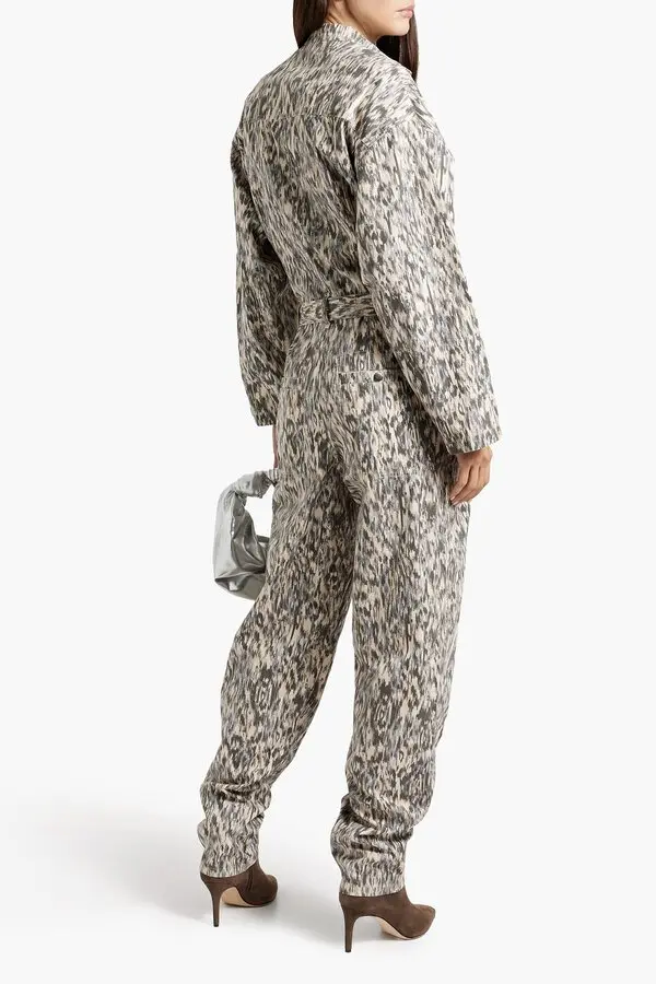 MARANT ETOILE Kendra Printed Cotton-canvas Jumpsuit