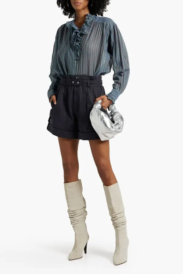 MARANT ETOILE Kalosco Belted Cotton Shorts