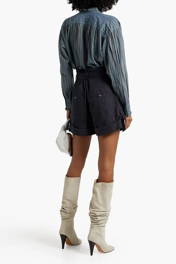 MARANT ETOILE Kalosco Belted Cotton Shorts