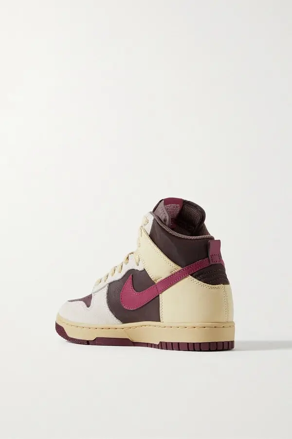 Nike Dunk 1985 Leather, Suede And Shell Hightop Sneakers