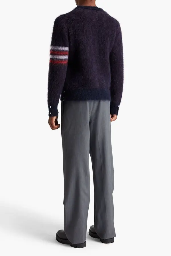 Thom Browne Jacquard-knit Mohair-blend Sweater