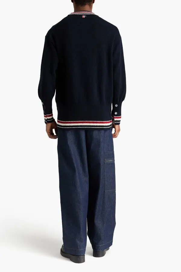 Thom Browne Intarsia Wool And Mohair-blend Sweater