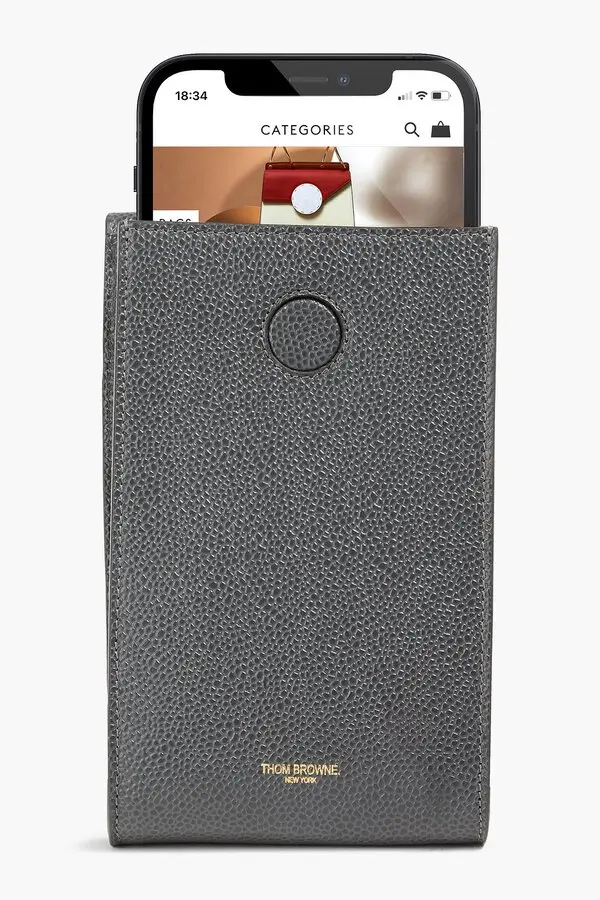Thom Browne - Pebbledleather Phone Pouch