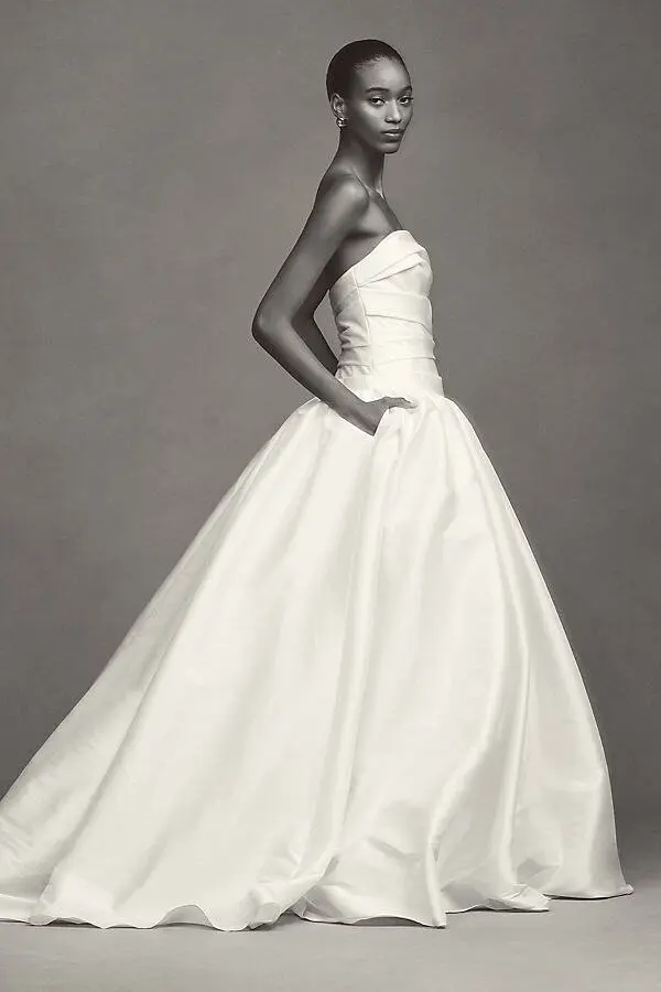 Jenny Yoo Charlotte Strapless Taffeta Gown