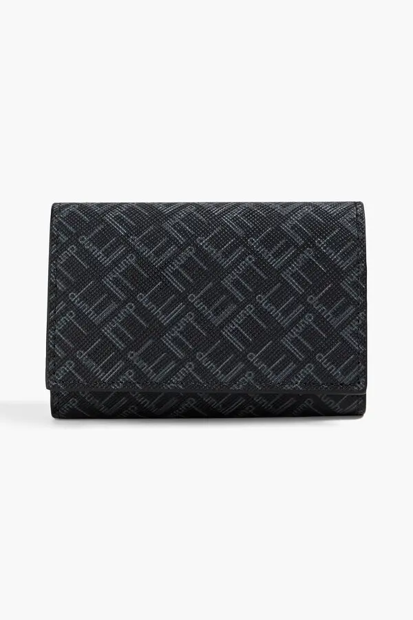 Dunhill Printed Textured Key Wallet - Anthracite