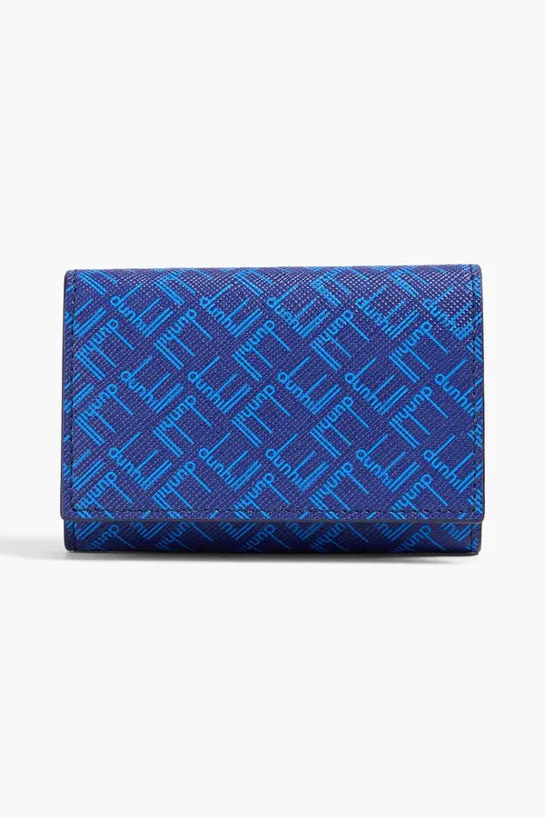 Dunhill Printed Textured Key Wallet - Cobalt Blue