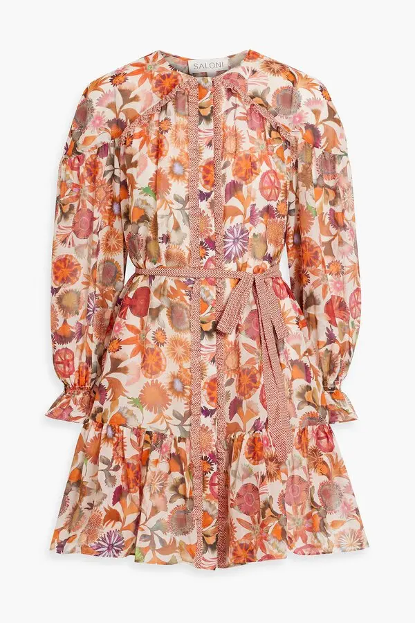 Saloni Pixie Floral-print Mini Dress