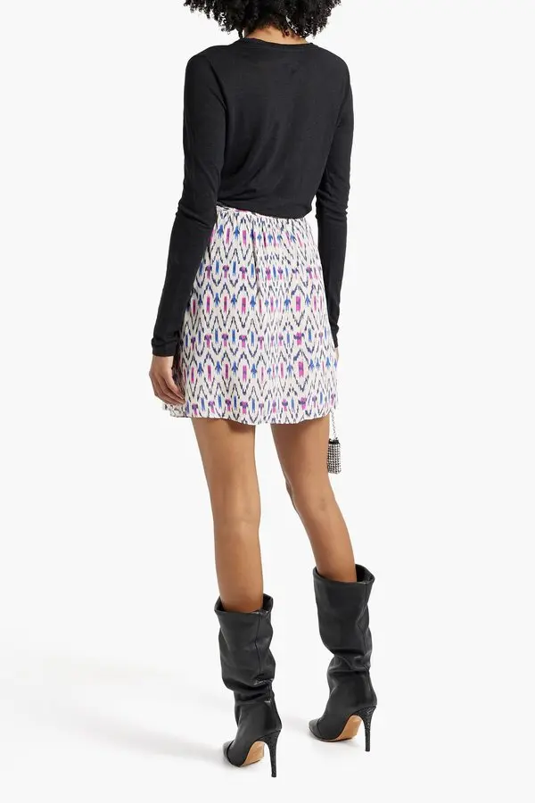 MARANT ETOILE Assia Printed Mini Skirt - Ecru