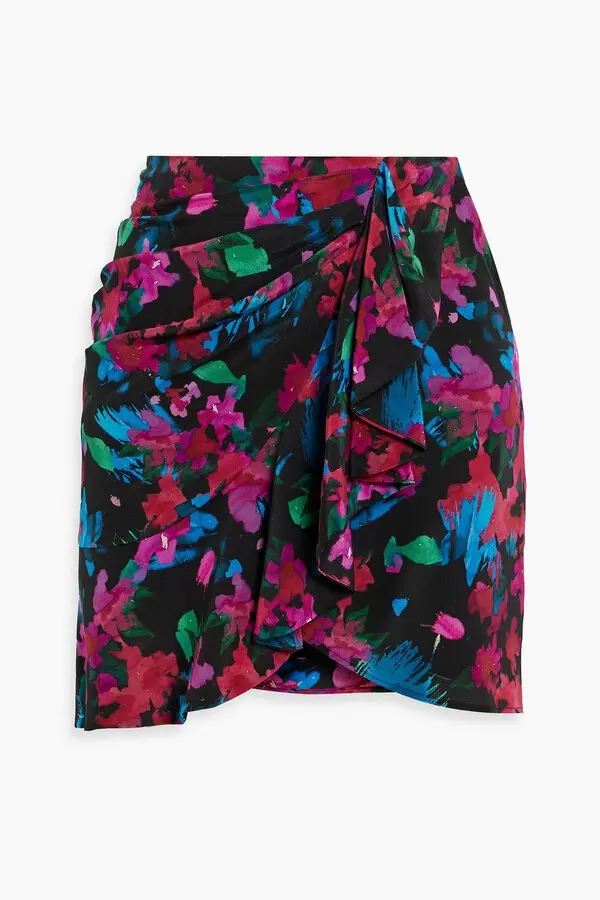 IRO PARIS Melissa Floral-print Mini Skirt - Black