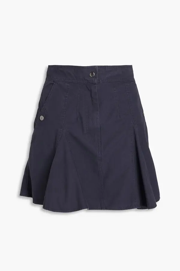 MARANT ETOILE Risha Pleated Cotton Mini Skirt - Navy