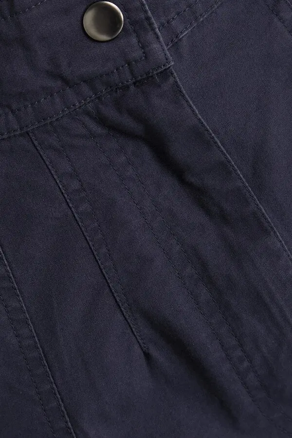 MARANT ETOILE Risha Pleated Cotton Mini Skirt - Navy