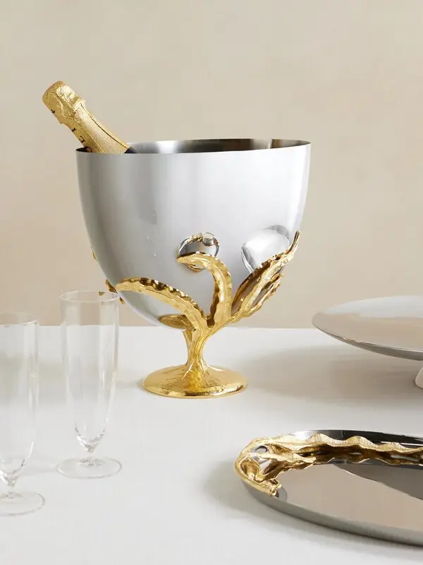 L'Objet Fern Gold-plated And Stainless Steel Champagne Bucket