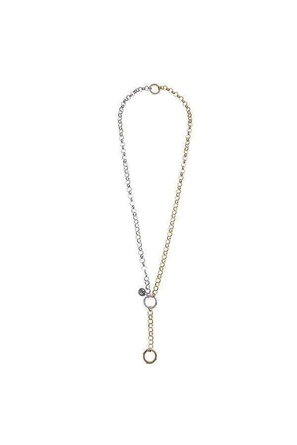 JANE WIN Gilver Lariat Rolo Chain